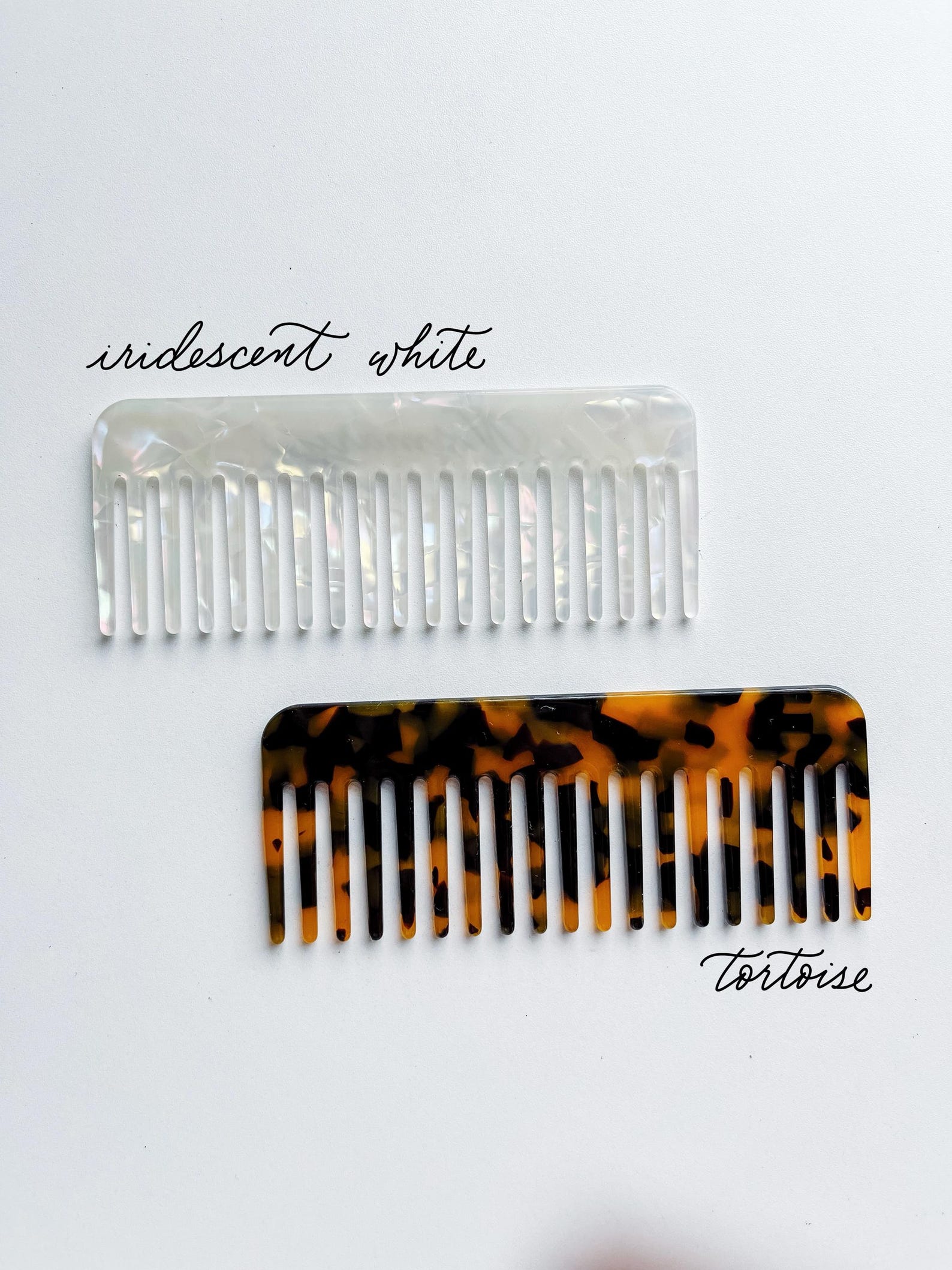 Hand Engraved Wide Teeth Acetate Comb | Personalized Gift for Bridal ...