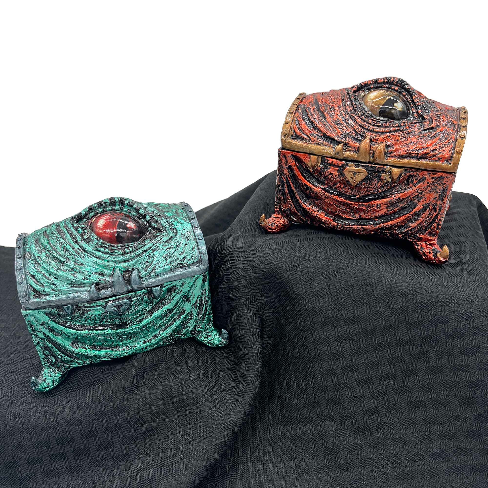 Mimic Dice Box red Dungeons and Dragons Chest Storage Box Hand Crafted ...