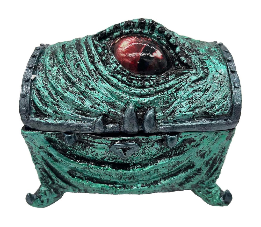 Mimic Dice Box green Dungeons and Dragons Chest Storage Box Hand ...
