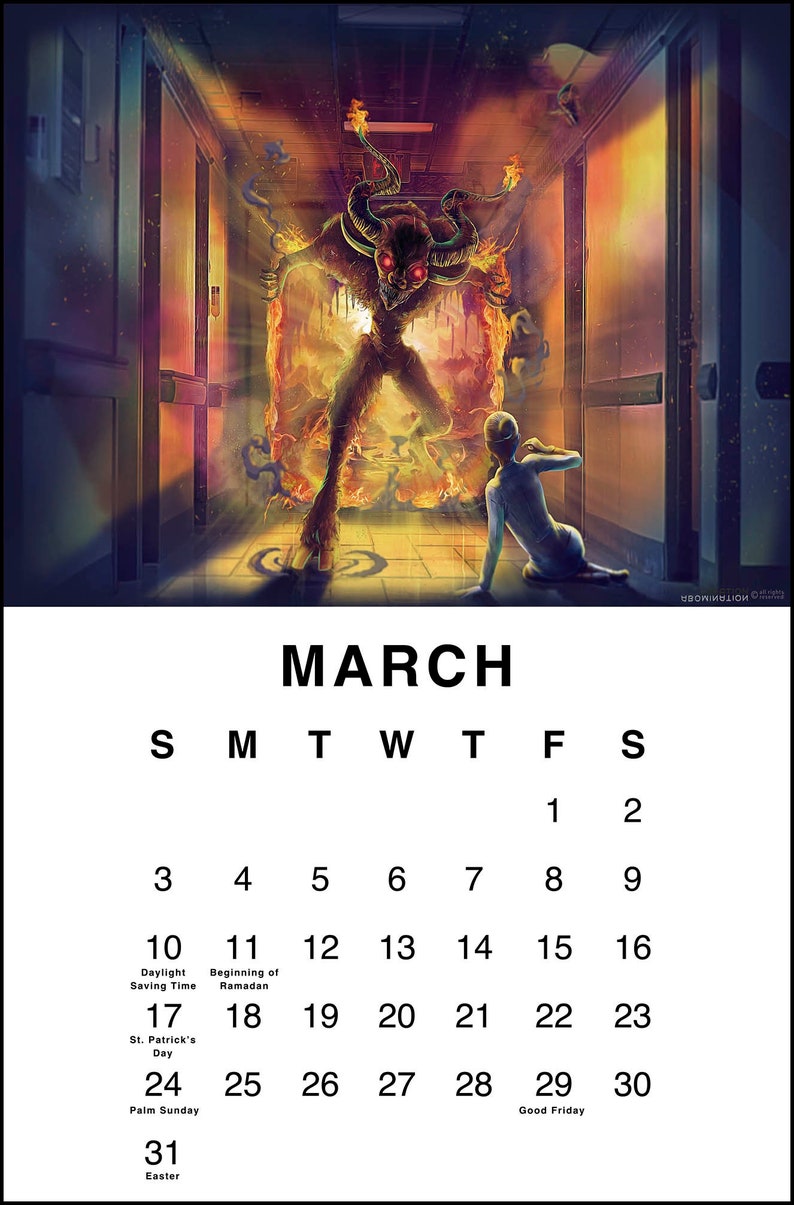 Epic 2024 Fantasy Calendar (11.5" X 17.5") - by Creation Abomination - Etsy