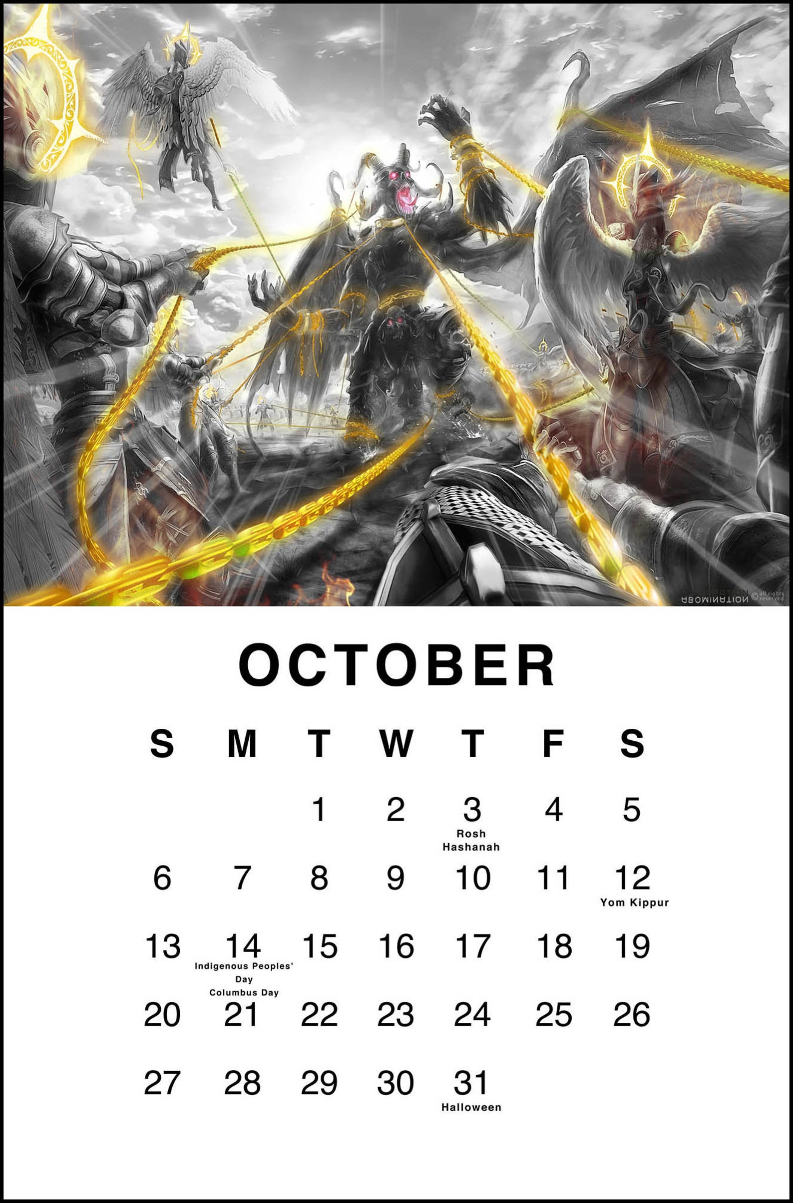 Epic 2024 Fantasy Calendar (11.5" X 17.5") - by Creation Abomination - Etsy