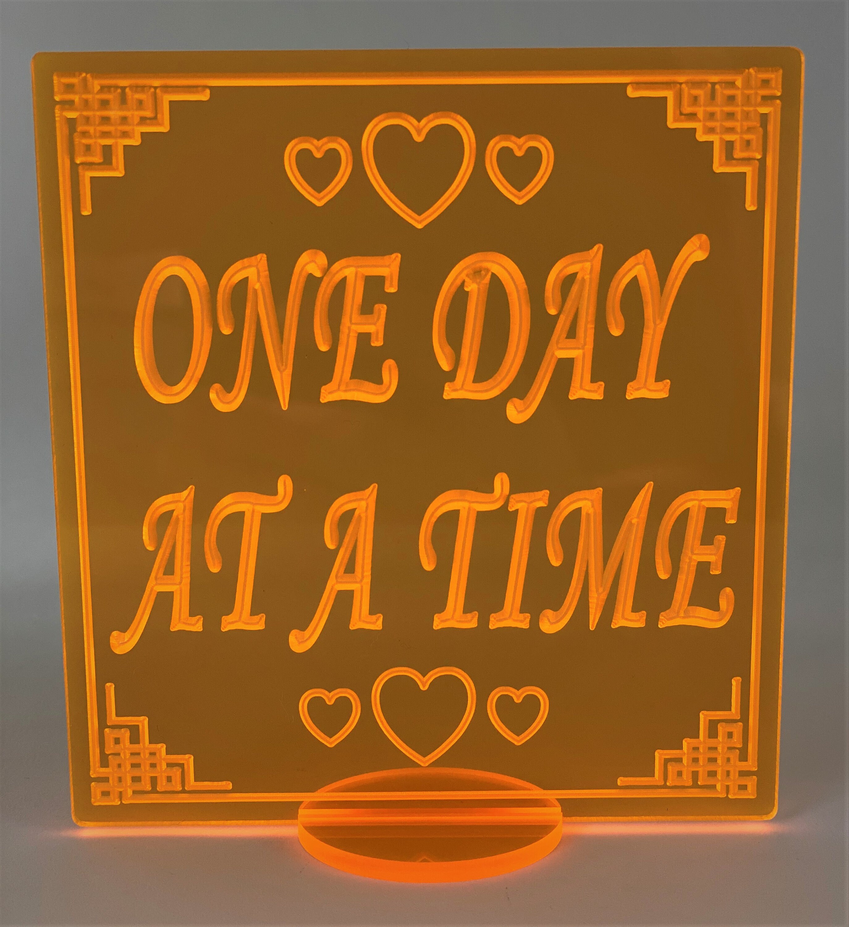 One Day at A Time Acrylic Recovery Gift, AA NA Decor - Etsy UK