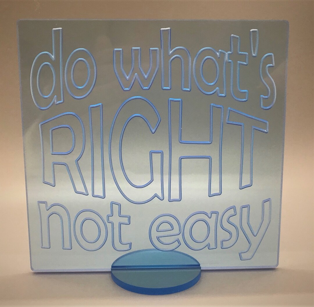 Do What's Right Not Easy, AA or NA Recovery Gifts, Alcoholics Anonymous ...