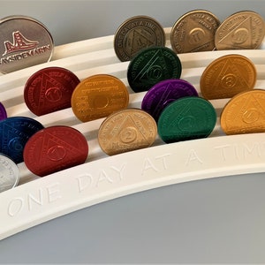 Large AA Chip Holder, Alcoholics Anonymous Recovery Gifts, AA Coin ...