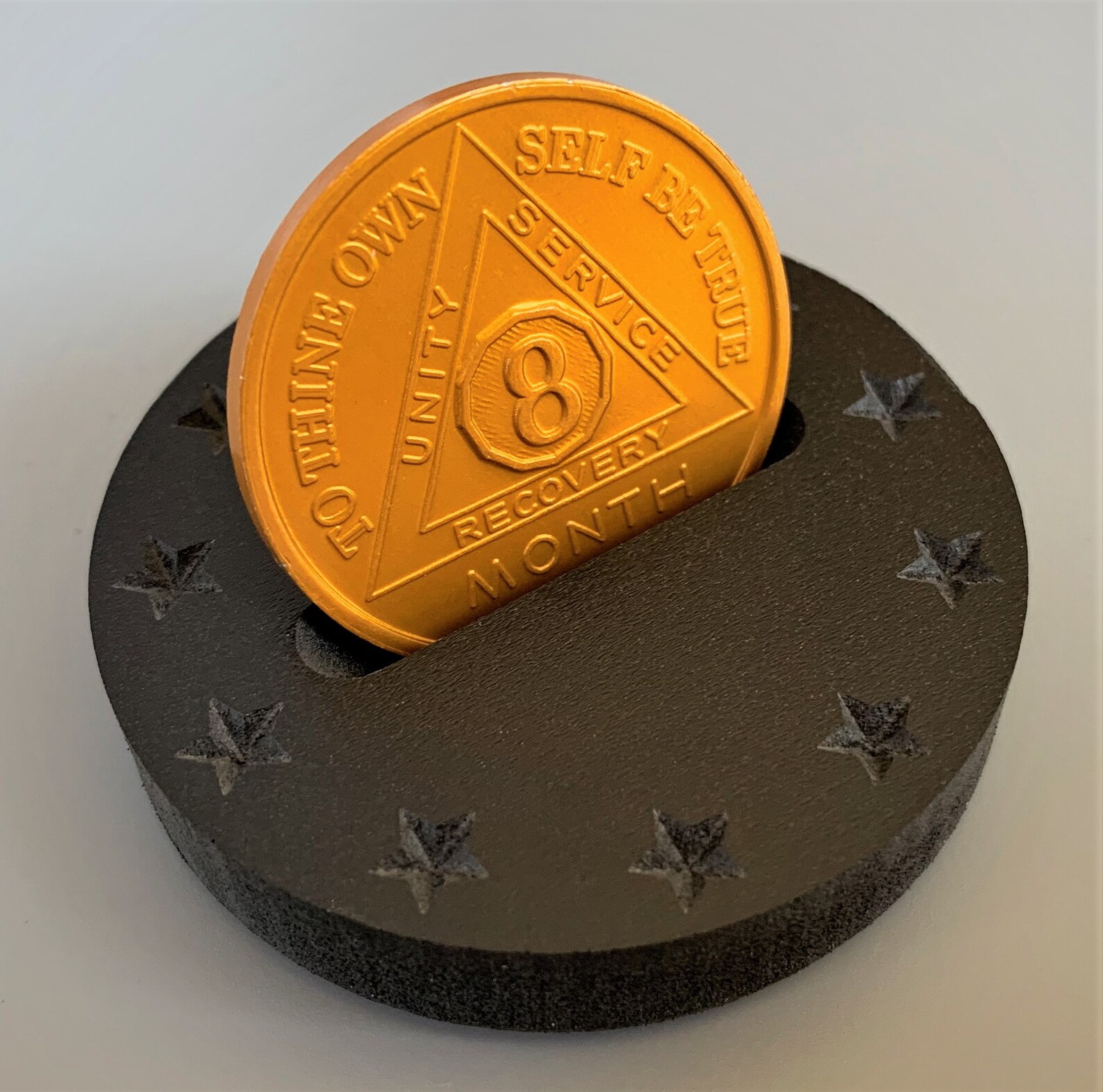 Single Coin Display AA Recovering Alcoholic NA Coin Holder | Etsy