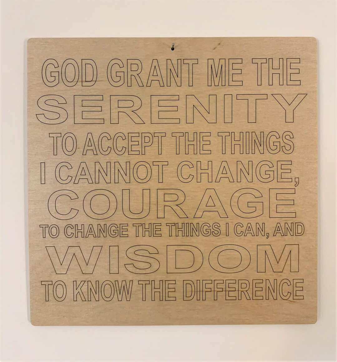 Serenity Prayer Wood Sign, AA Gift, Recovery Slogans - Etsy