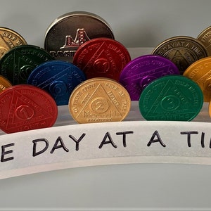 Sobriety Gift, Gift for Sponsor Sponsee, AA Chip Holder Tray, AA Coin ...