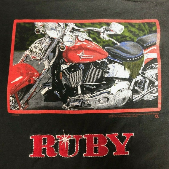 Harley Davidson Motorcycle Ruby Red Distressed T Shir… - Gem