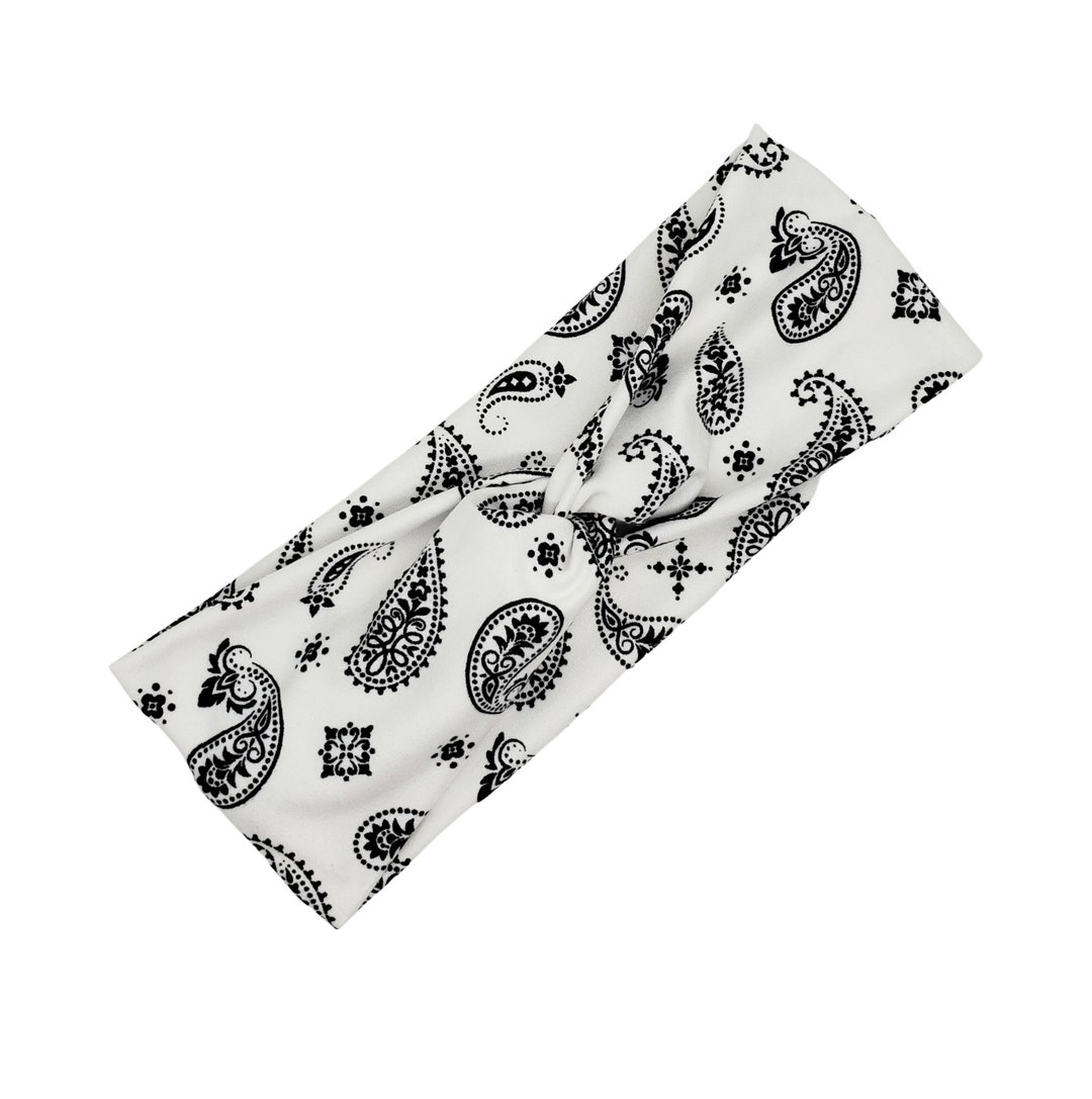Women's Soft Twist White Bandana Headband, Nurse Headband, Turban ...