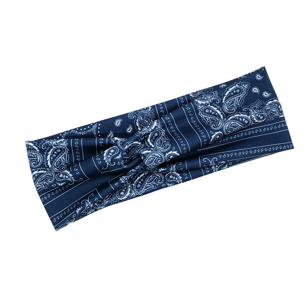 Blue Bandana Headband, Nurse Headband, Turban Headband, Twist Knot ...