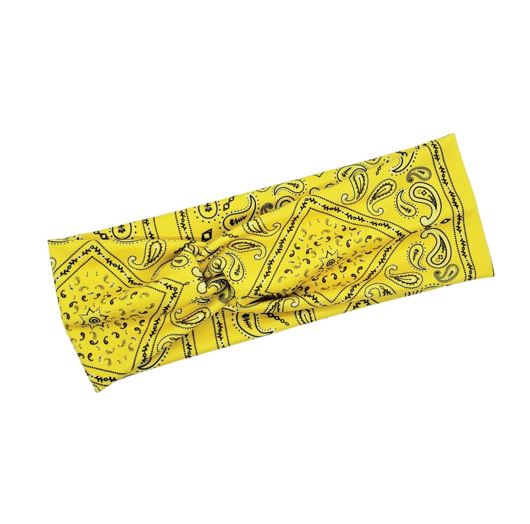 Yellow Bandana Twist Headband: Nurse Hair Wrap - Etsy