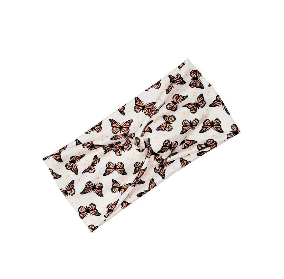 Monarch Butterfly Headband: Twist Knot Fabric Hair Wrap - Etsy