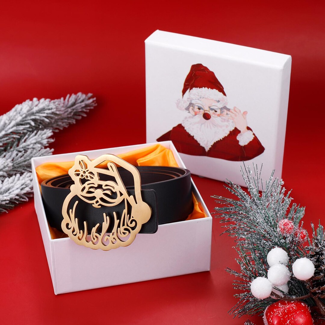 Santa Claus Belt Buckle,personalized Christmas Belt, Custom Logo Belt ...