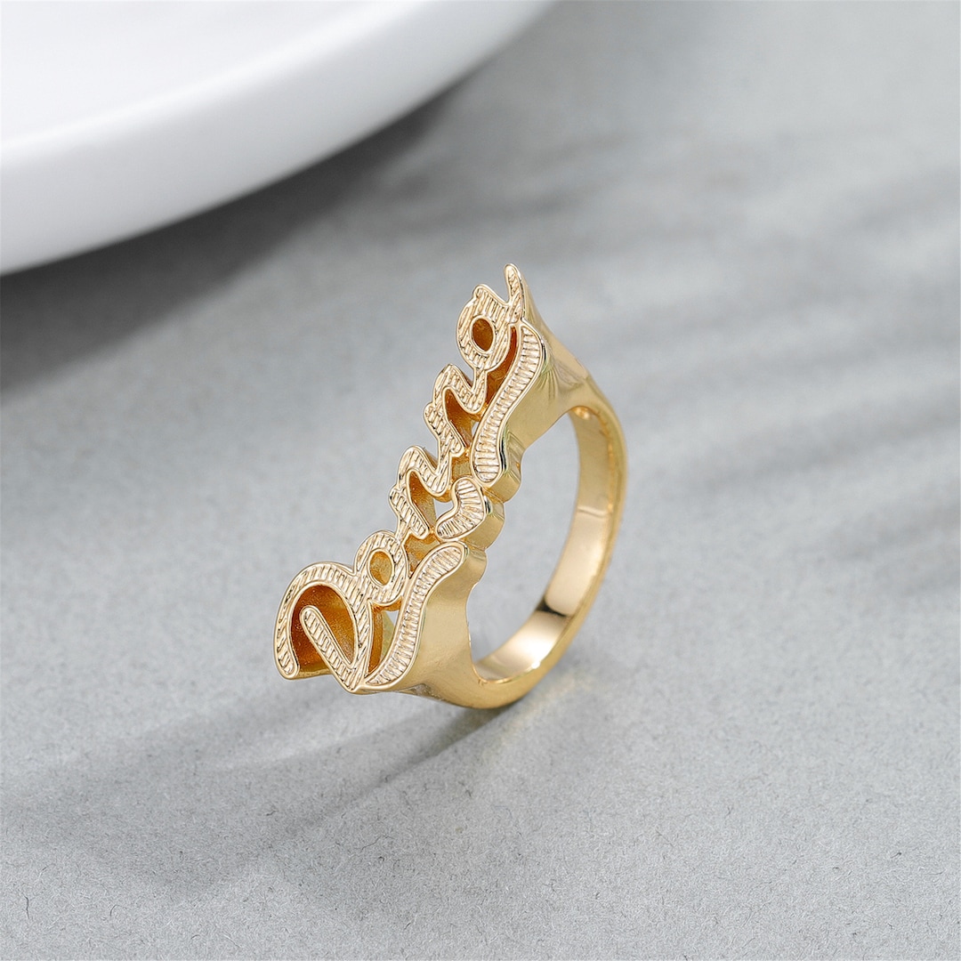 Personalized Chunky 3D Ring,custom 3D Name Ring,hiphop Ring,gift for ...