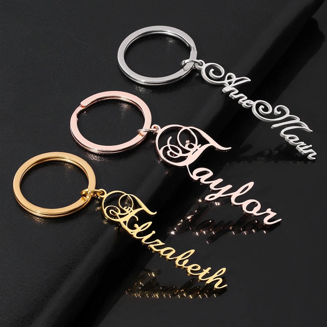 Custom Name Keychain,anti-lost Keychain,personalized Nameplate Key ...