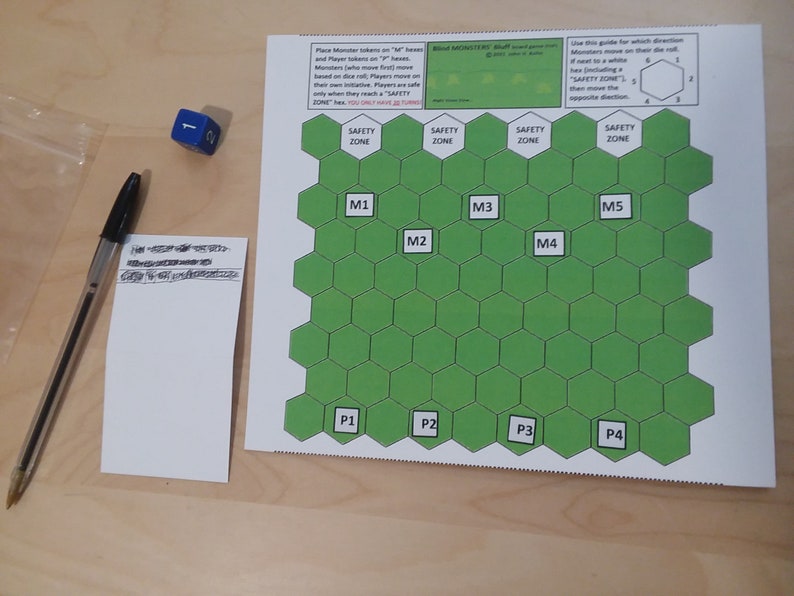 Blind MONSTER'S Bluff Board Game (pnp) - Etsy