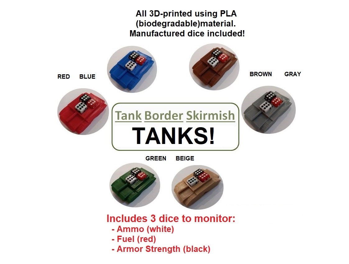 TANKS and Dice for the Game Tank Border Skirmish - Etsy