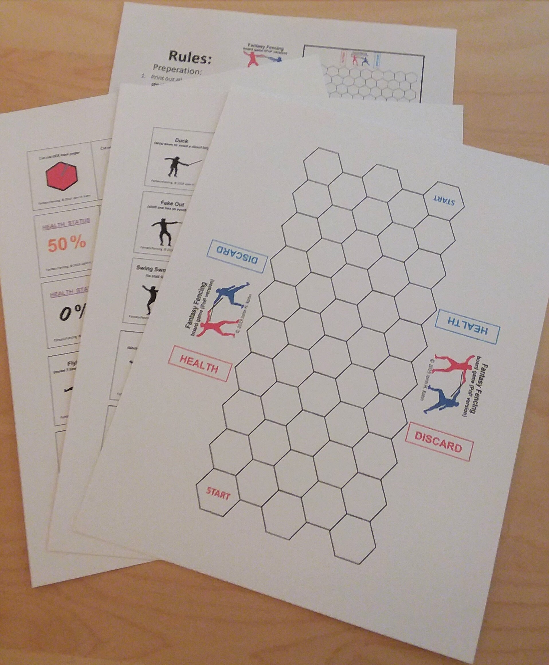 Fantasy Fencing Board Game (pnp) - Etsy