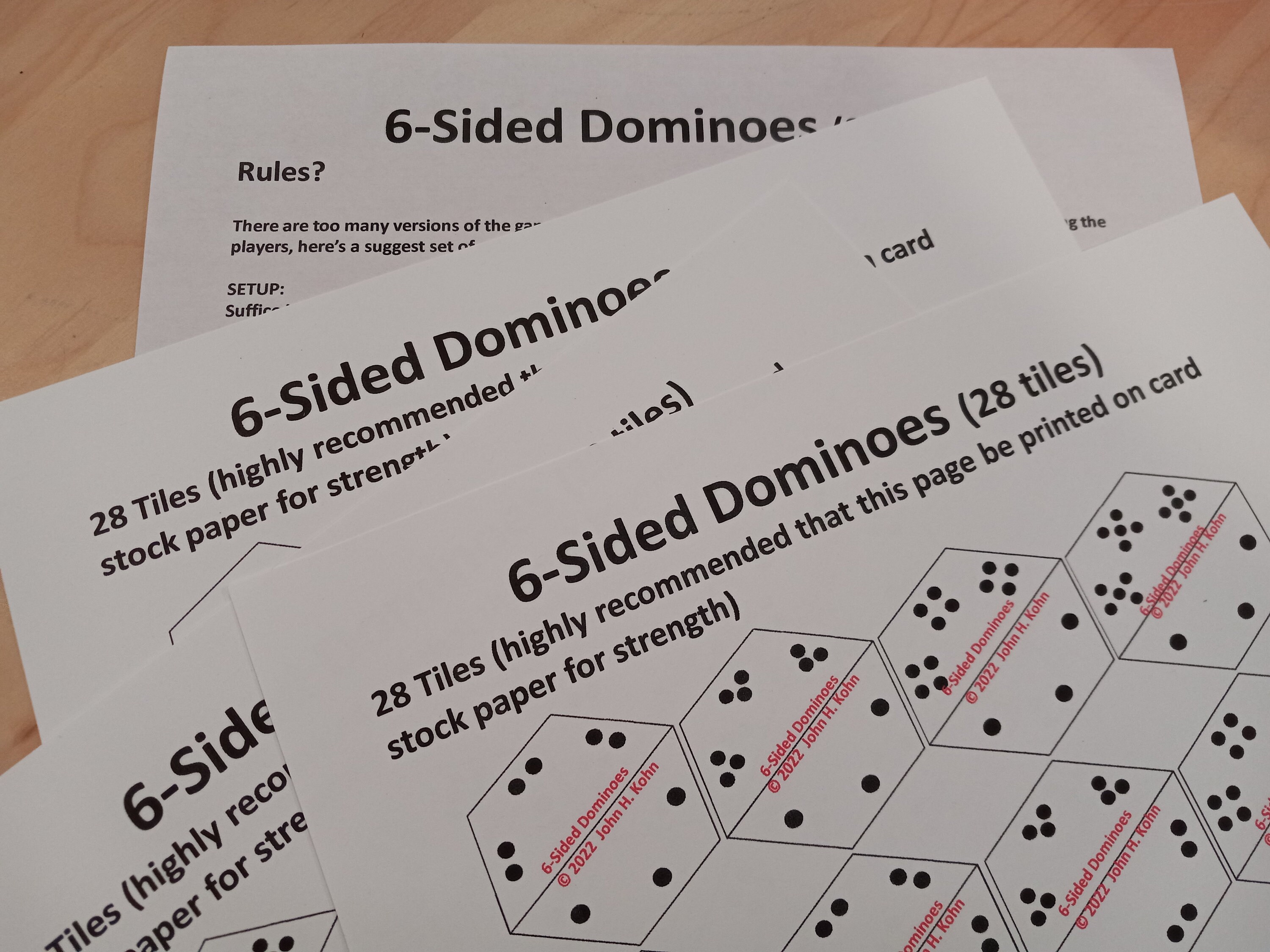 6-sided Dominoes (28 Tiles) - Pnp - Etsy