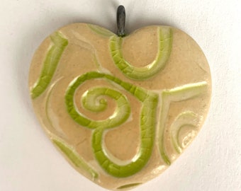 Chartreuse Heart - Etsy