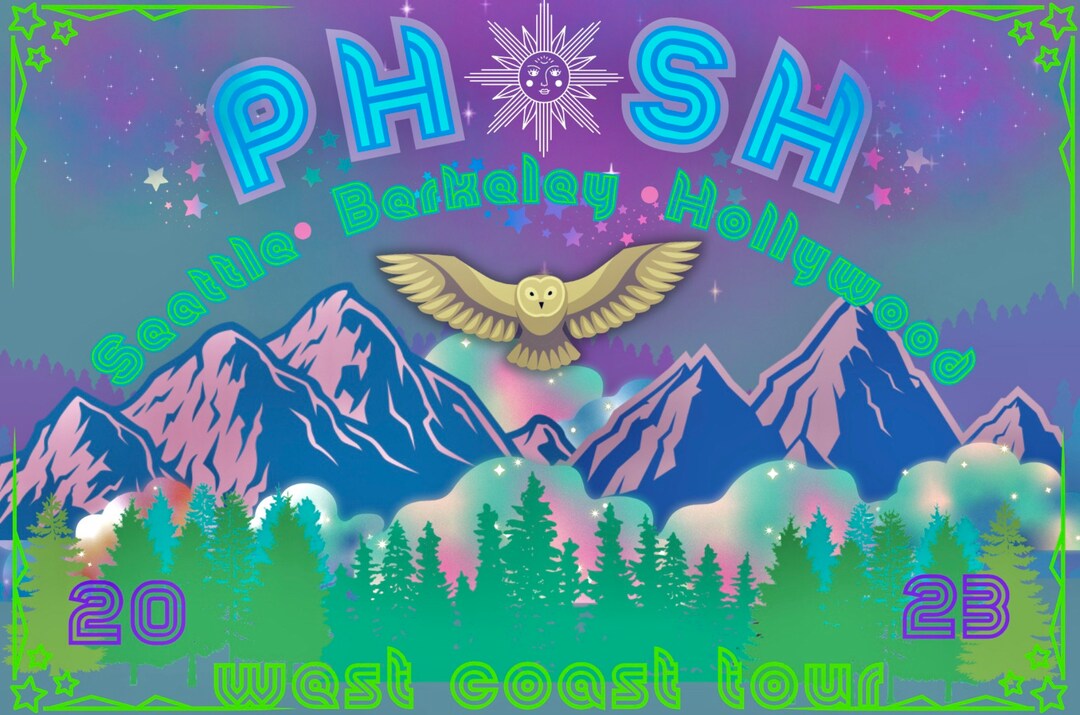 Phish West Coast 2023 Tour Poster - Etsy