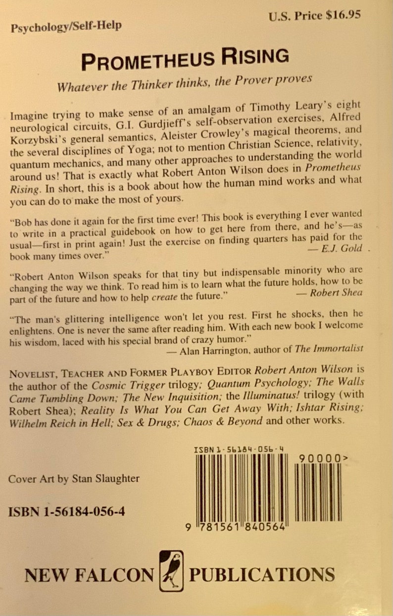 Prometheus Rising by Robert Anton Wilson New Copy - Etsy