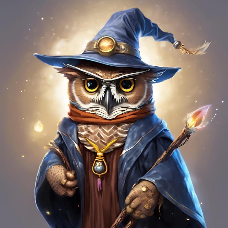 Wise Owl Wizard - Etsy