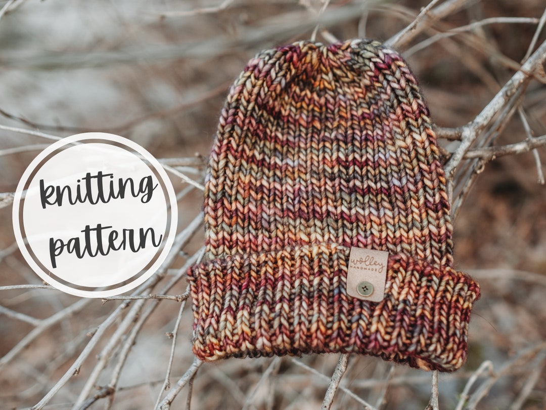 Eddie Beanie | Knitting Pattern | Bulky (5) Yarn | Digital Download ...