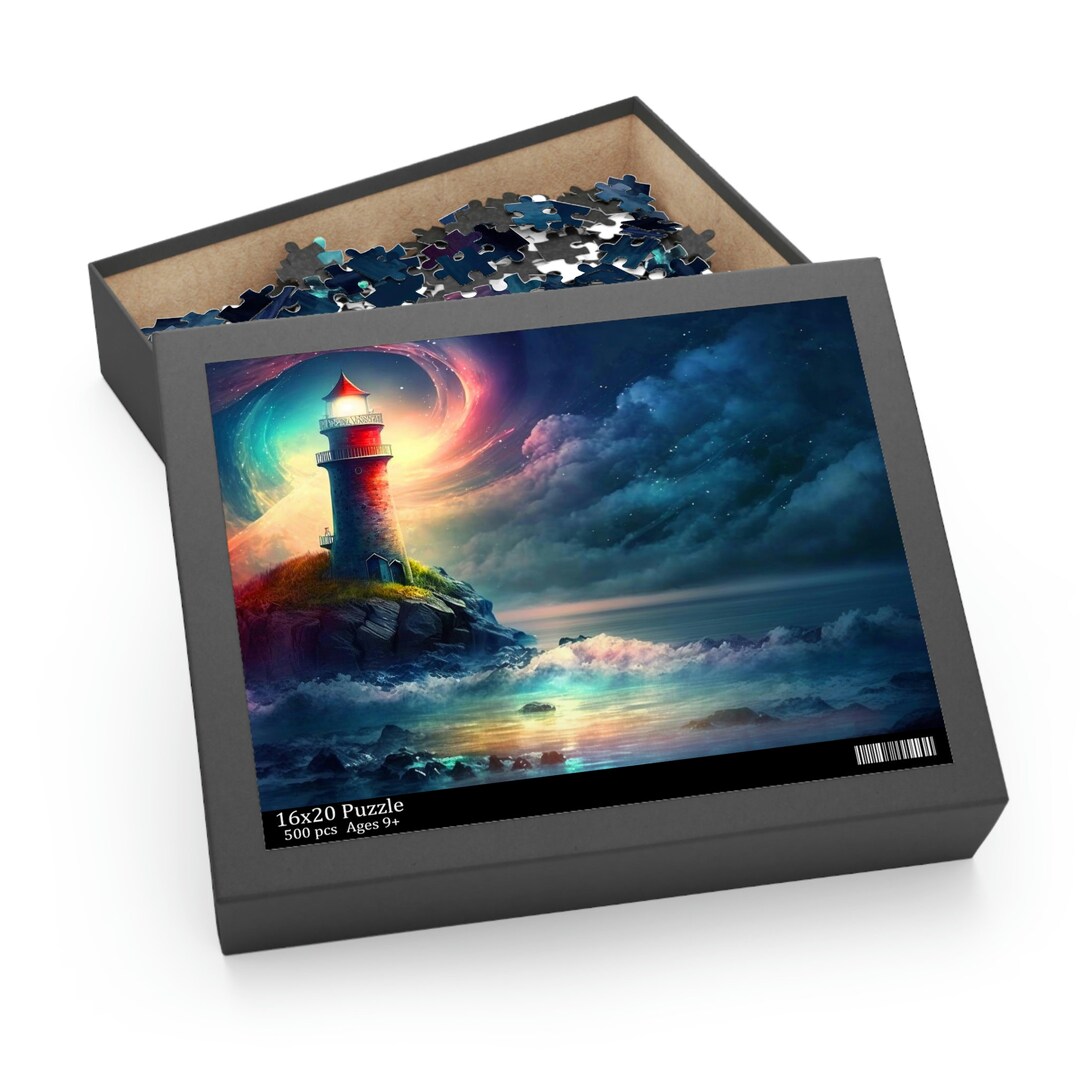 Rainbow Lighthouse Puzzle 120, 252, 500-piece, Great Family Gift. Pride ...