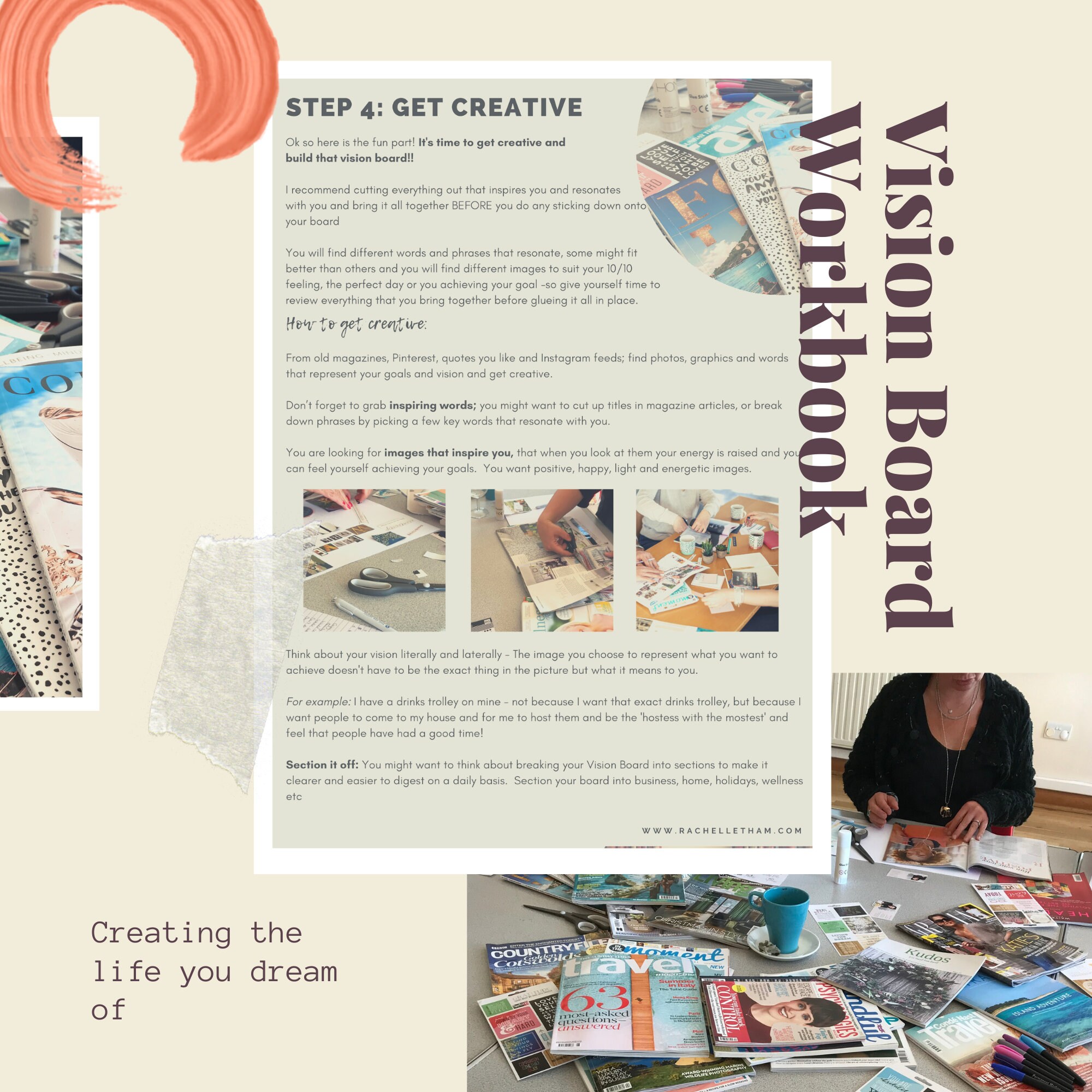 Vision Board Workbook Guide to Creating a Vision Board. Manifest, Goal ...