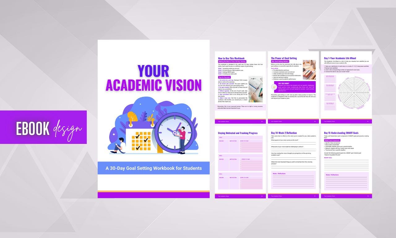 Student Goal Setting Workbook | 30-day Academic Success Planner | PDF ...