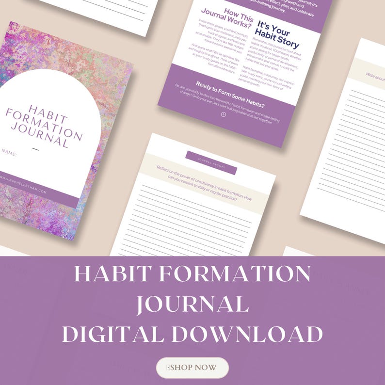 Printable Habit Formation Journal | Daily Habit Tracker | Self ...