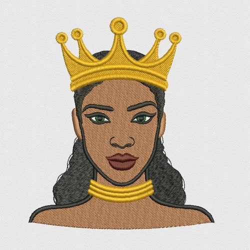 Afro Black Woman Embroidery Design African American Nubian - Etsy