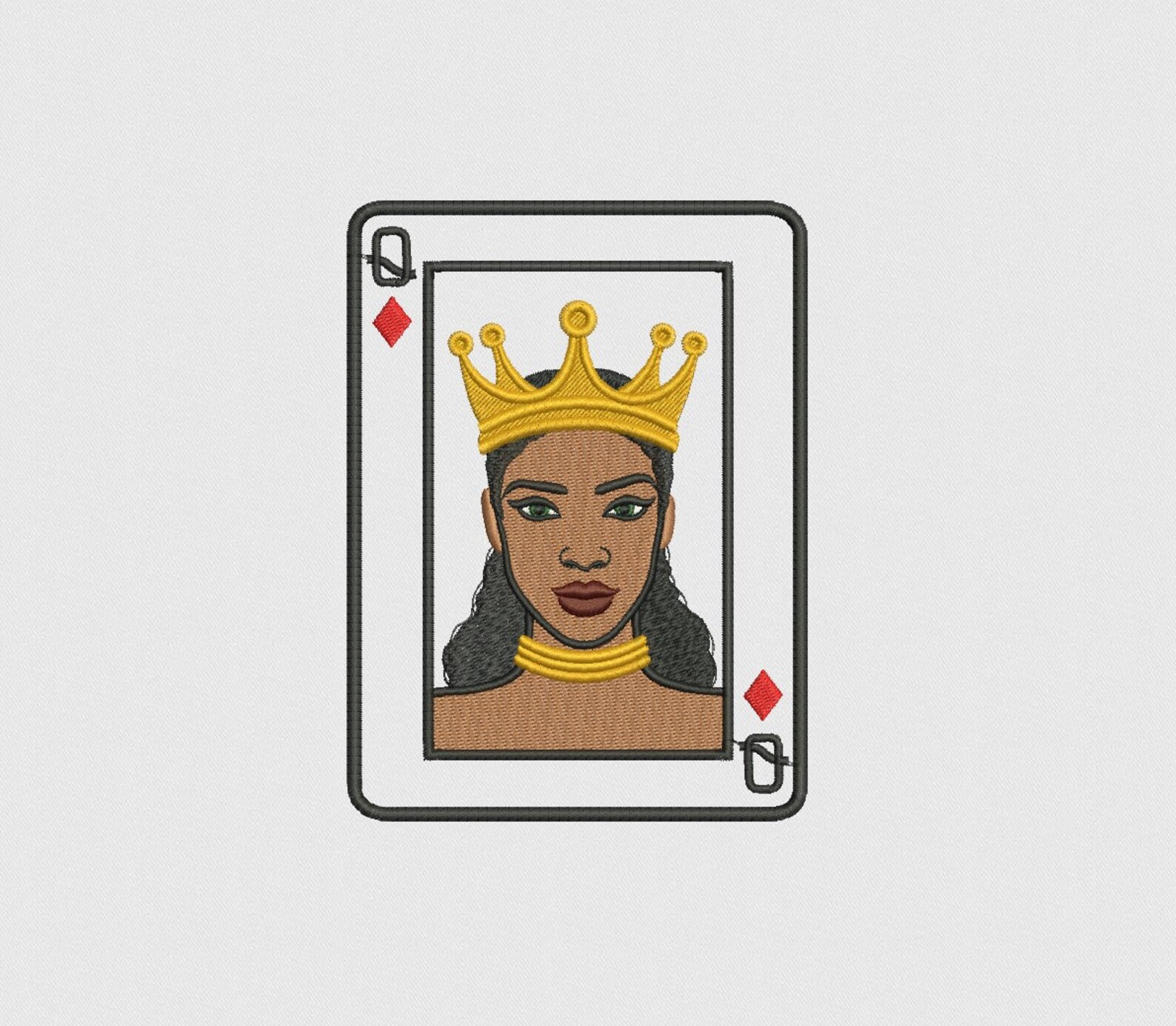 Afro Queen Girl Playing Card Diamonds and Hearts 2 Options | Etsy
