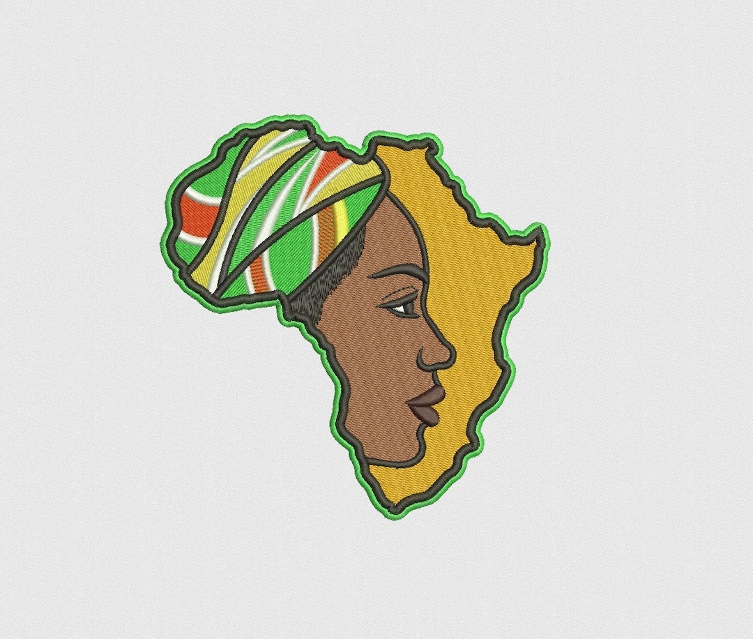 Africa Woman Face Map, Beautiful Africa, Map of Africa, Machine ...