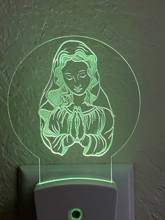 Blessed Mother Mary Night Light | Etsy
