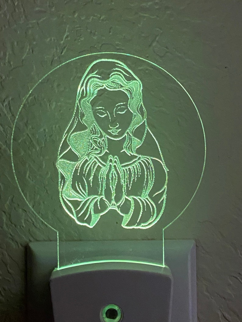 Blessed Mother Mary Night Light - Etsy Australia