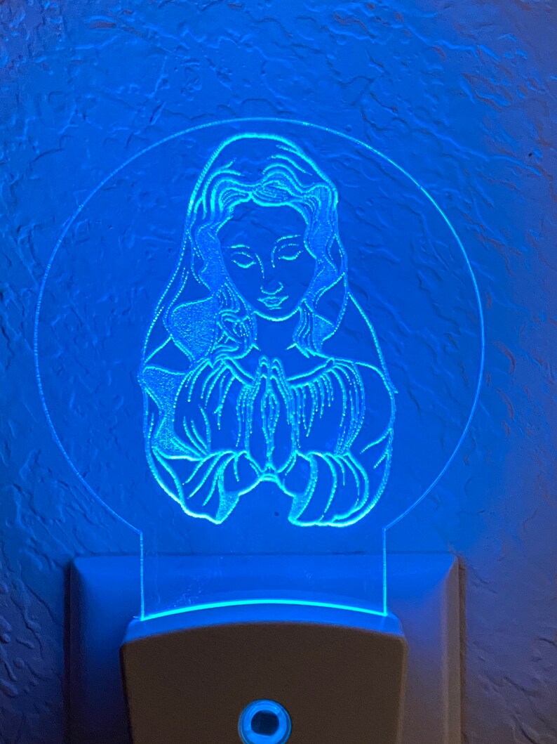 Blessed Mother Mary Night Light - Etsy Australia