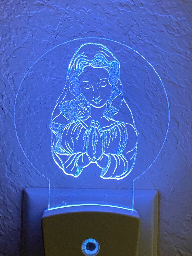 Blessed Mother Mary Night Light - Etsy Australia