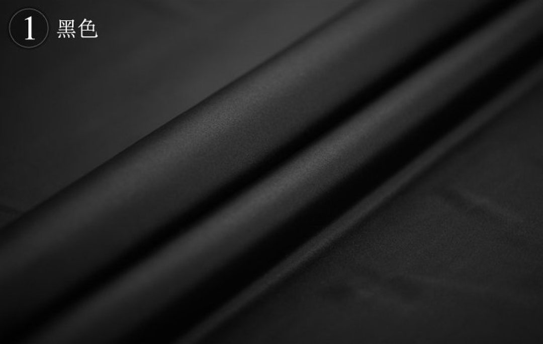 1# Pure Black /lining Silk Stretch Satin Fabric ,width 54 Inch/16mm ...