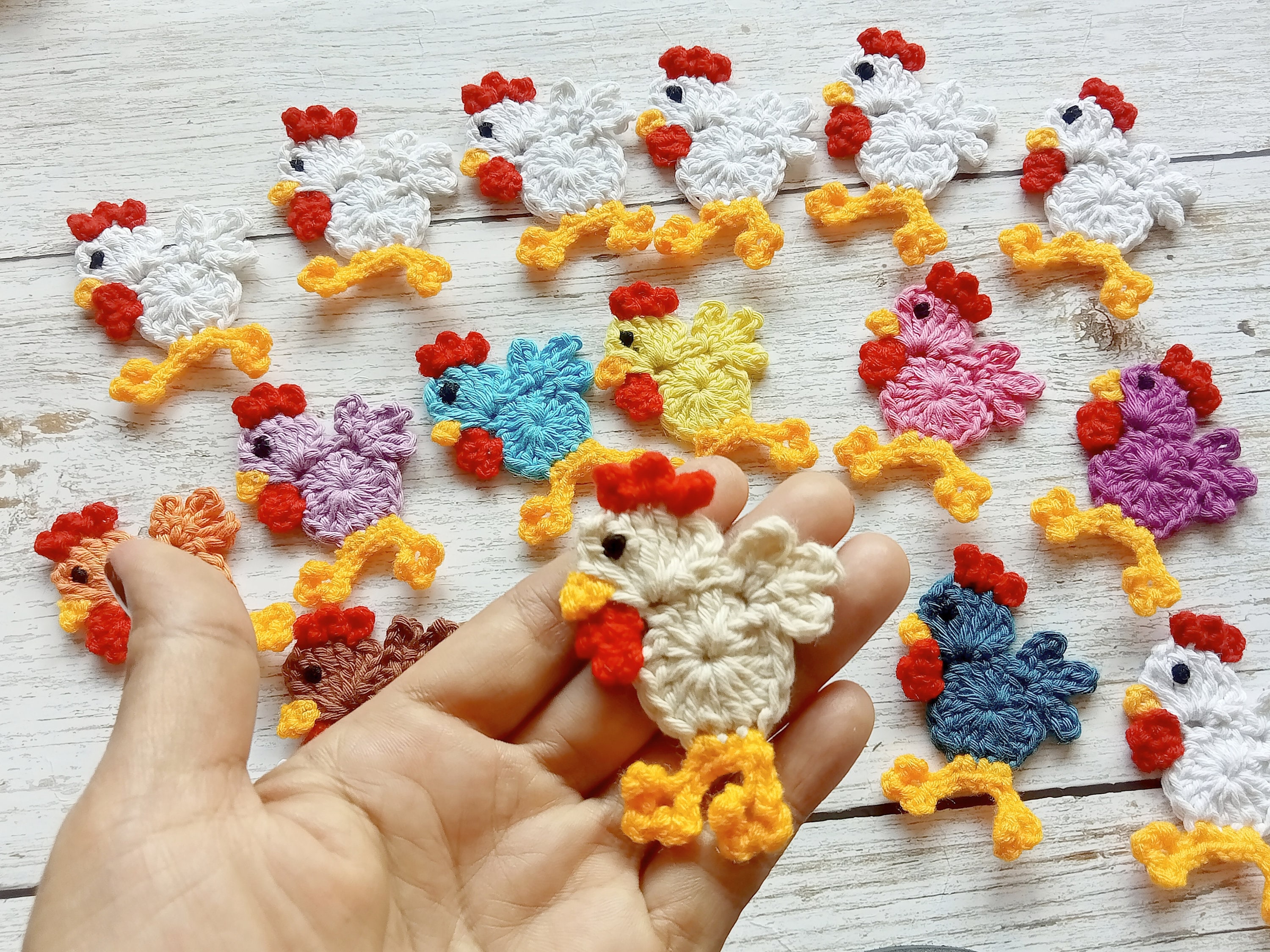 Easy Crochet Chicken Garland Pattern, PDF Pattern - Instant Download - Etsy