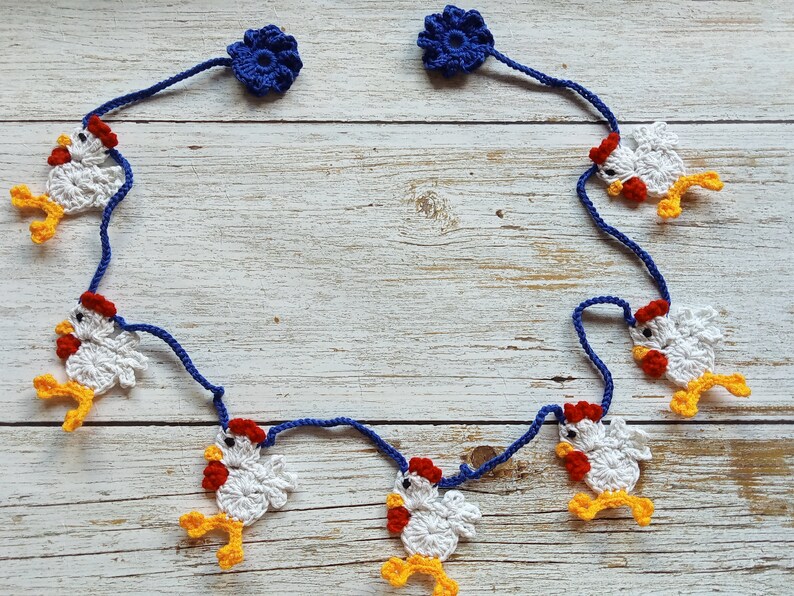 Easy Crochet Chicken Garland Pattern, PDF Pattern - Instant Download - Etsy