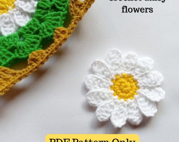 Daisy Flower Crochet PDF Pattern Downloadable - Etsy Canada