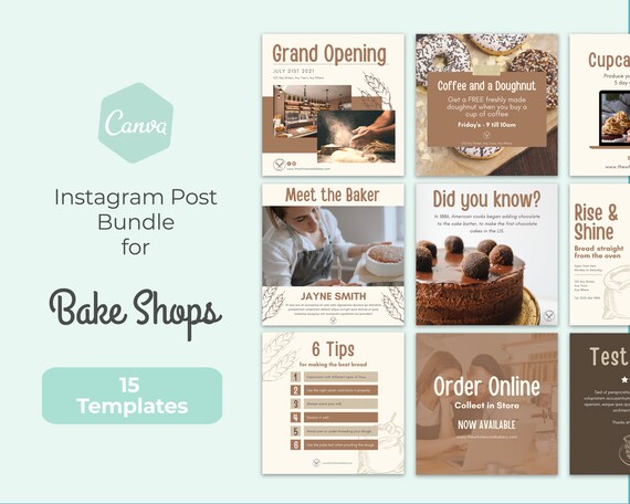 Bakery Quotes for Instagram Instagram Post Templates Canva Canva ...