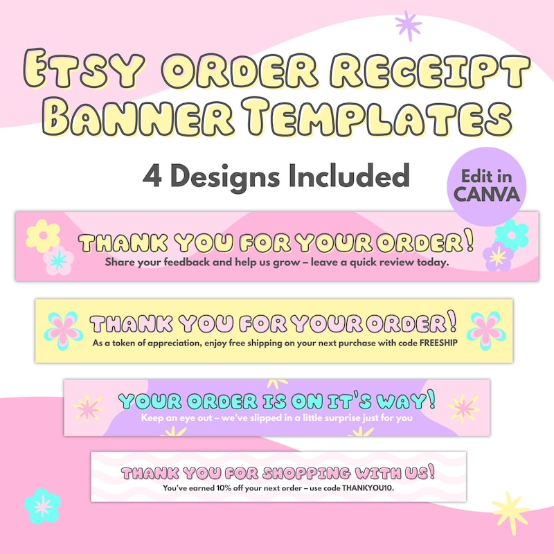 Order Banner Receipt - Etsy