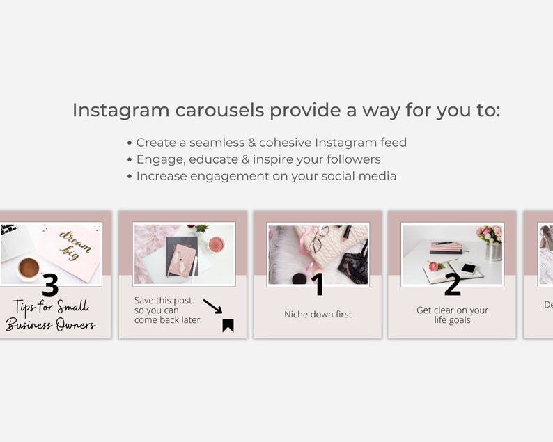 Instagram Carousel Post Template Canva Business Coaches Etsy Hong Kong