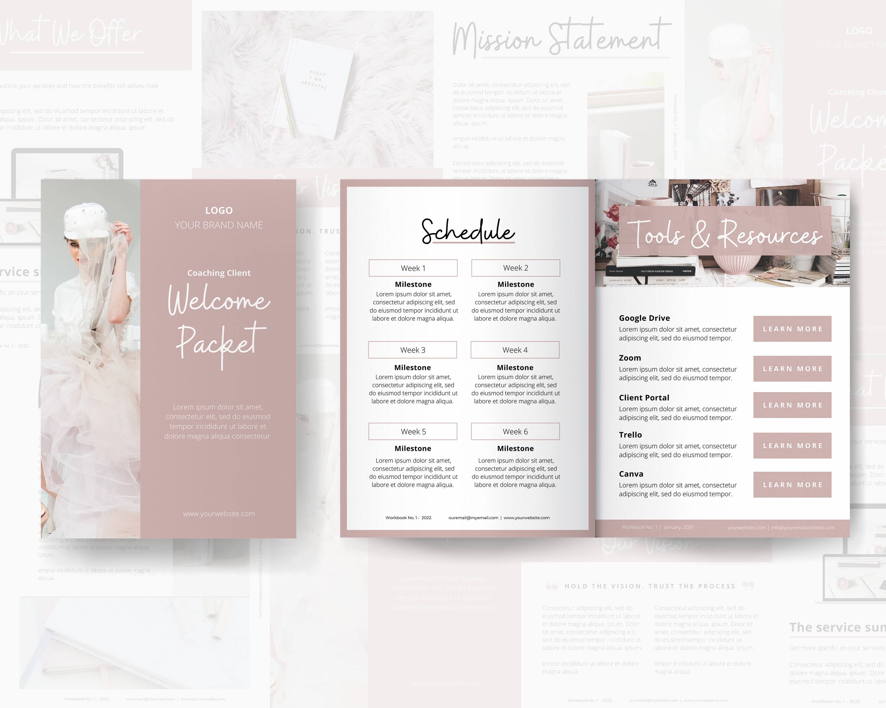 Client Welcome Packet Canva, New Client Onboarding Pack, Coaching ...