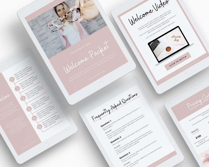 Client Welcome Packet Canva New Client Onboarding Pack - Etsy