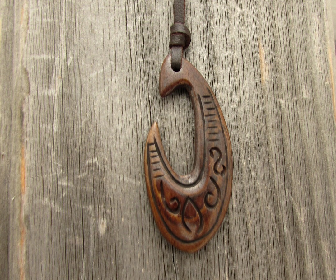 Maori Carved Bone Pendant Necklace, Man Woman Pendant Leather ...