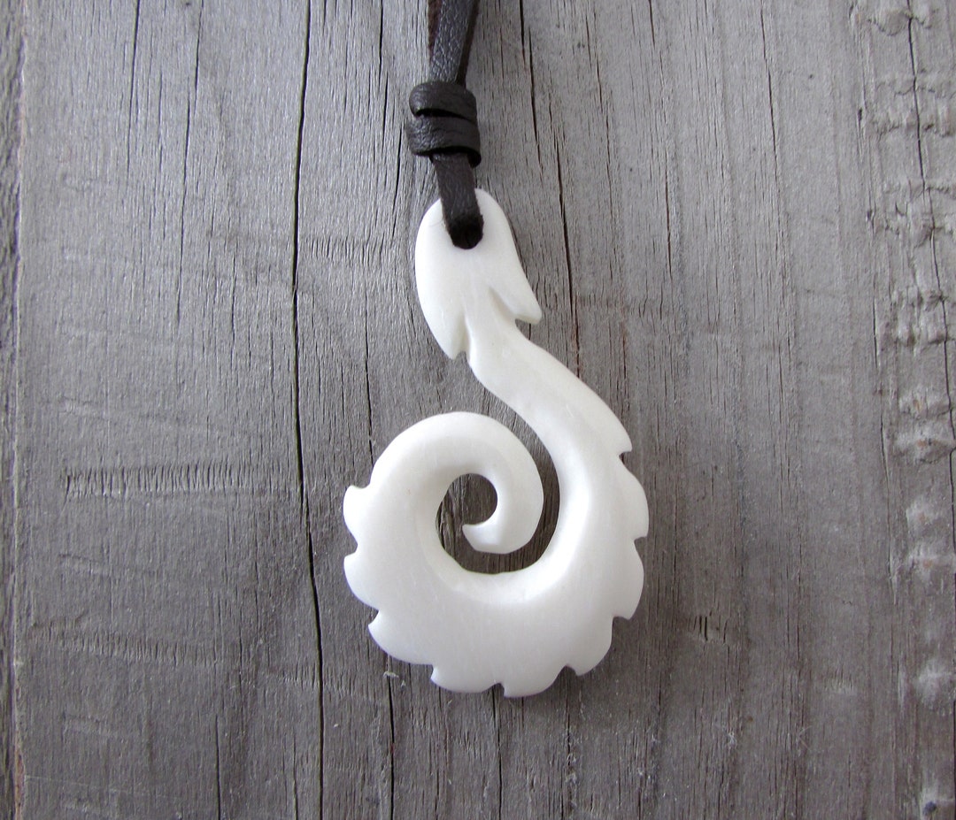 Maori Carved Bone Pendant Necklace,men Pendant Leather Necklace ...